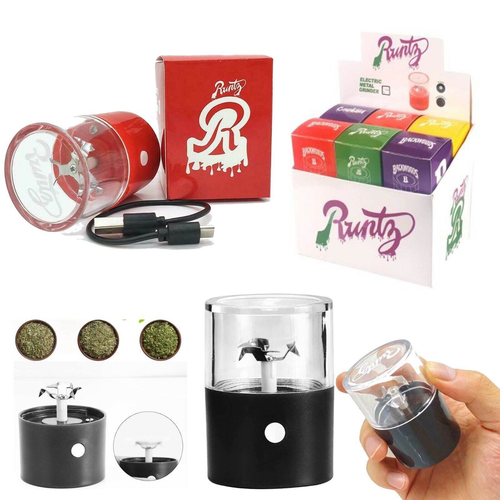 Runtz Electric Grinder 63mm usb